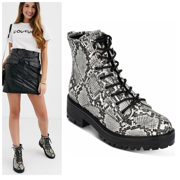 Indigo | Shoes | Indigo Rd Imara Snakeskin Combat Boots | Poshmark